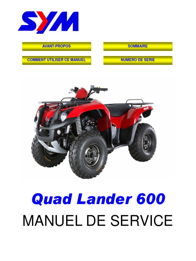 Sym Quadraider 600 Service Manual | PDF | Electrical Connector | Screw