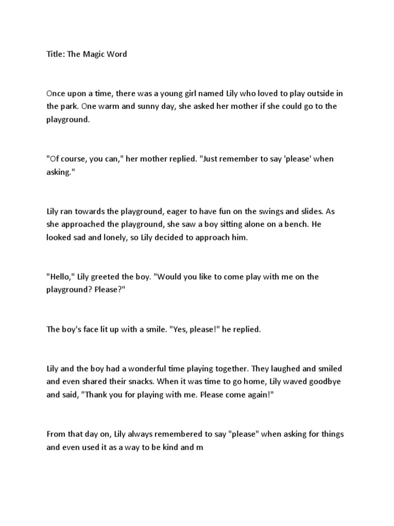 Stories For Good Manners | PDF | Gratitude | Forgiveness