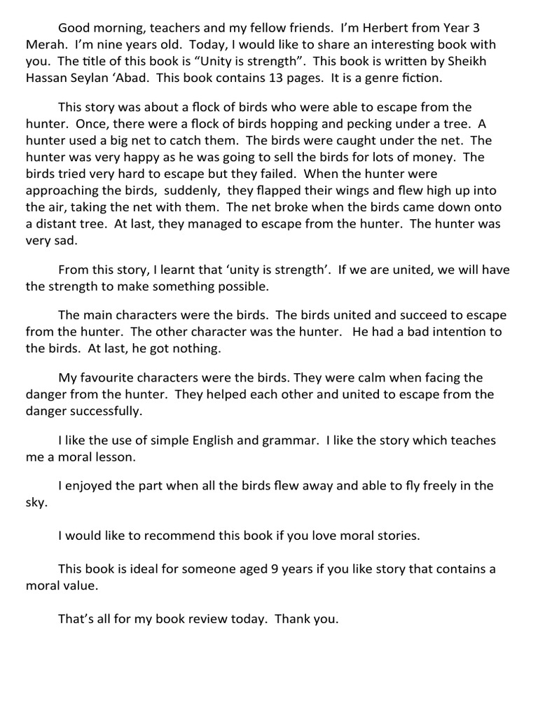Unity is Strength: A Book Review | PDF | General Fiction