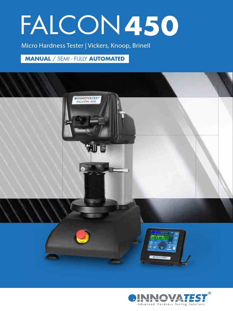INNOVATEST - FALCON 450 V.07 EN - Lres 1 | PDF | Hardness | Camera