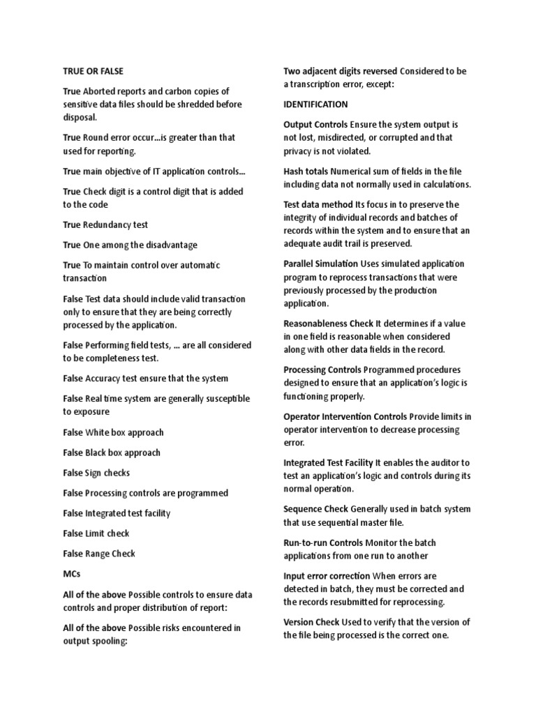 Final Auditing 5 Reviewer | PDF | Computing | Information Technology Management