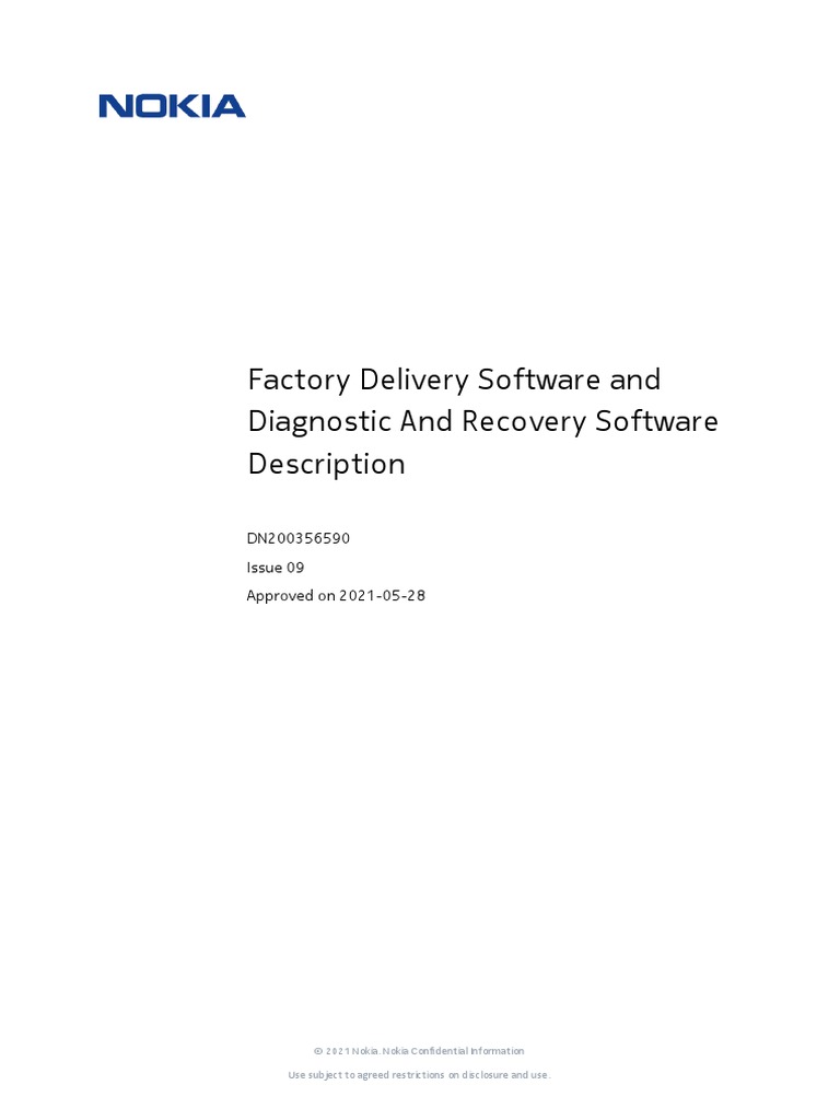 Factory Delivery Software and Diagnostic and Recovery Software ...