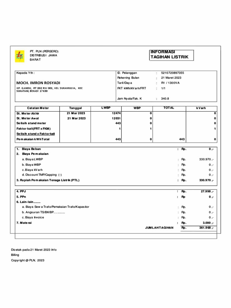 Moch. Imron Rosyadi - Mutasi PLN | PDF