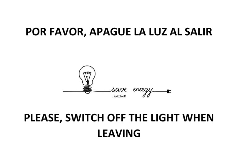 Cartel Apagar Luz | PDF