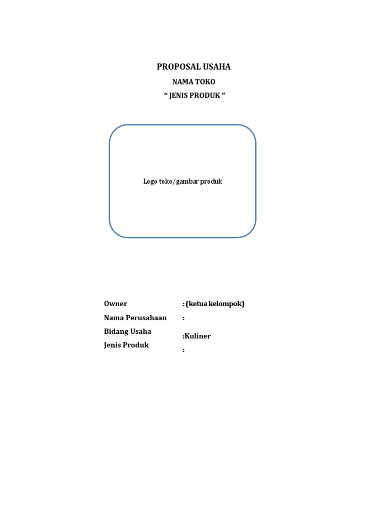 Contoh Proposal Bisnis P5 Smansa | PDF