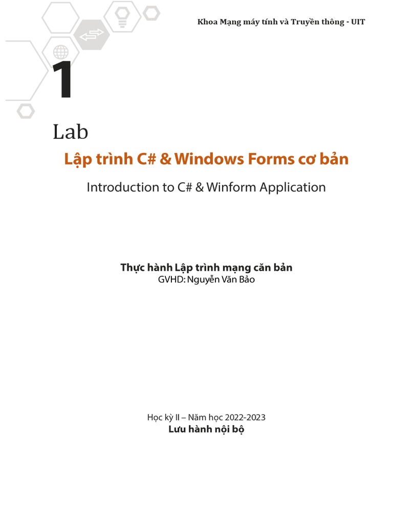 Lab 1 Introduction To C Winform Application Pdf