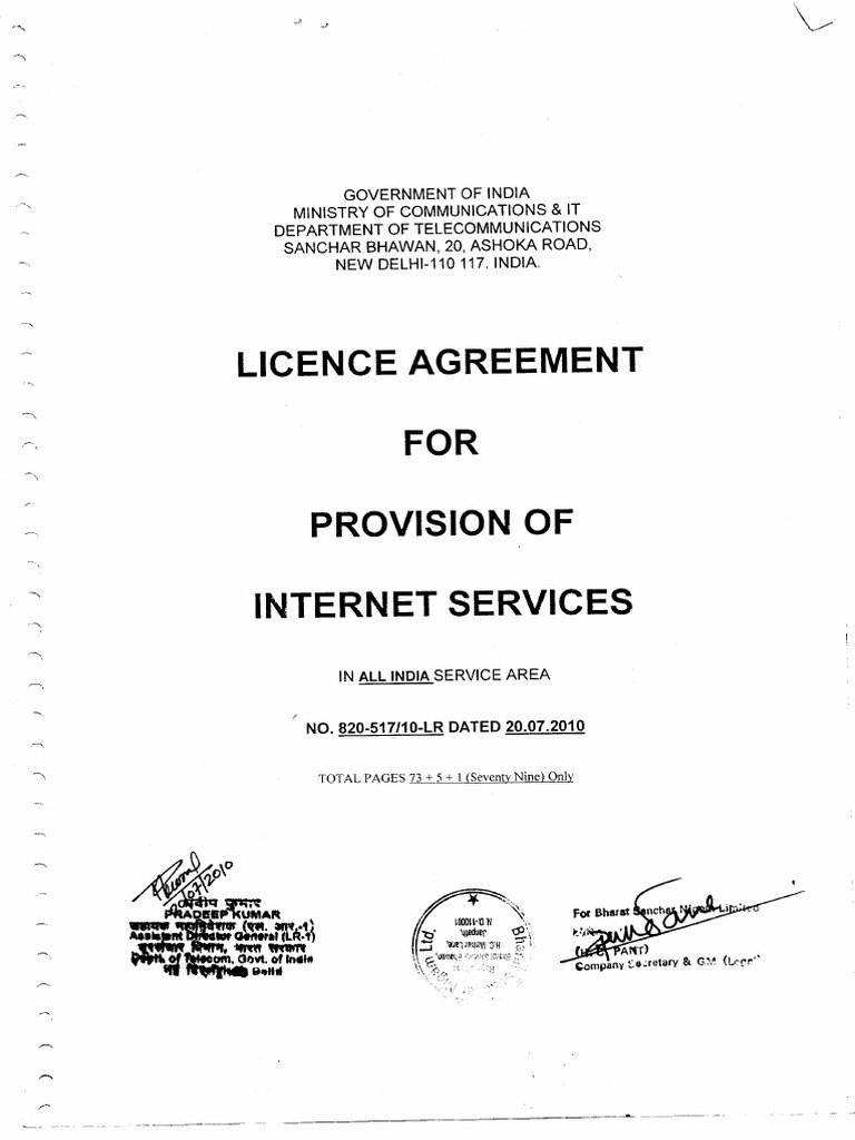 ISP License | Download Free PDF | License | Internet