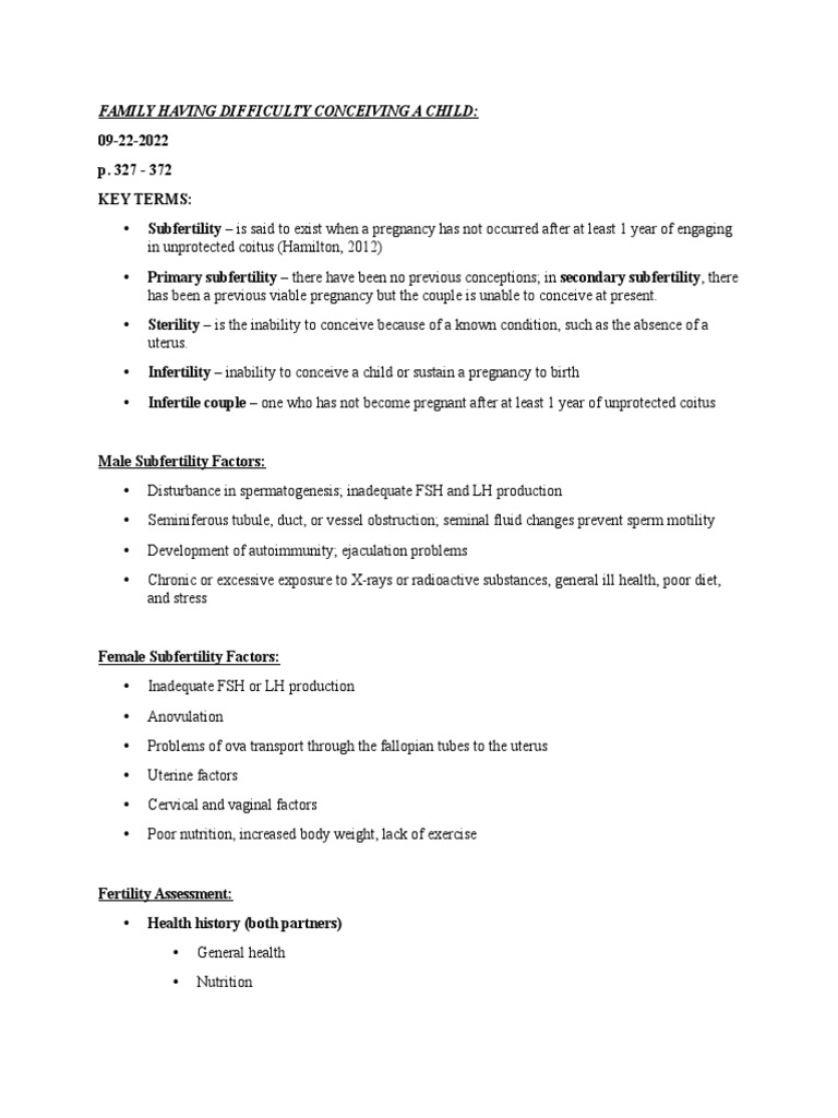 4 Family Having Difficulty Conceiving A Child | PDF | Infertility | In ...