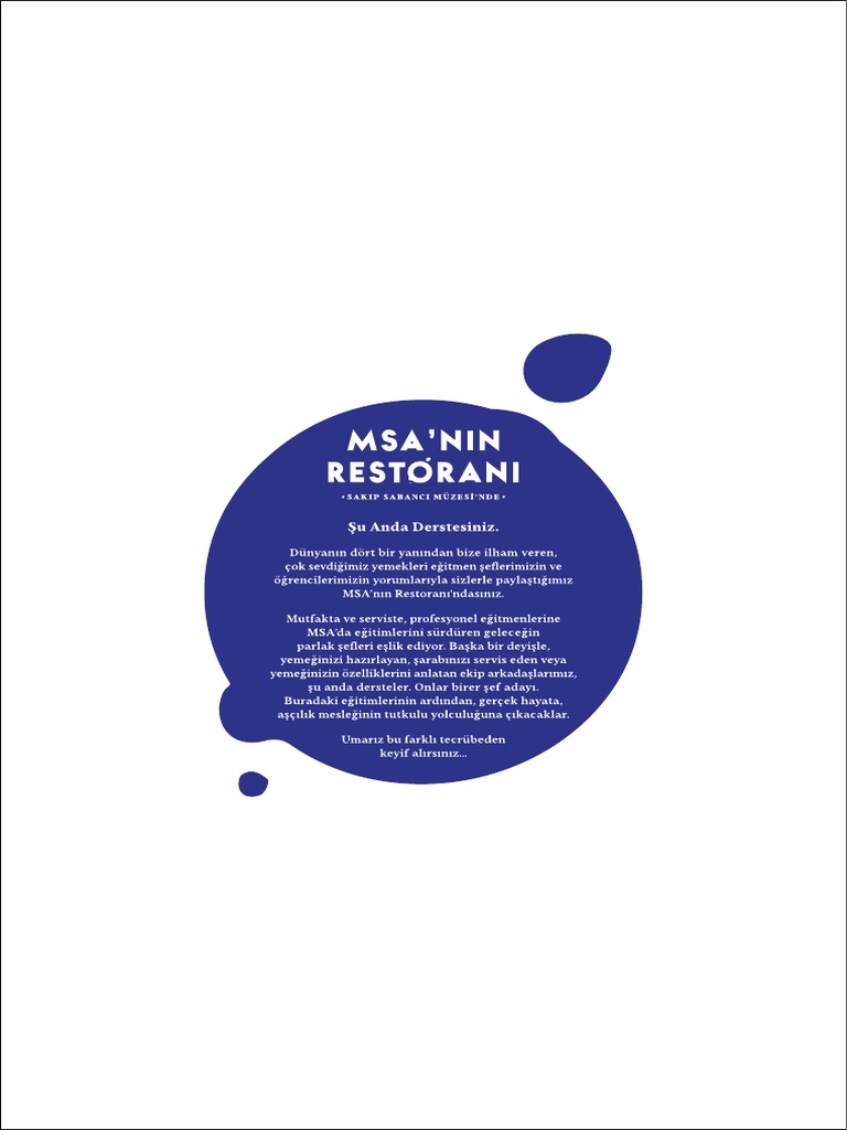 Msa Menu TR | PDF