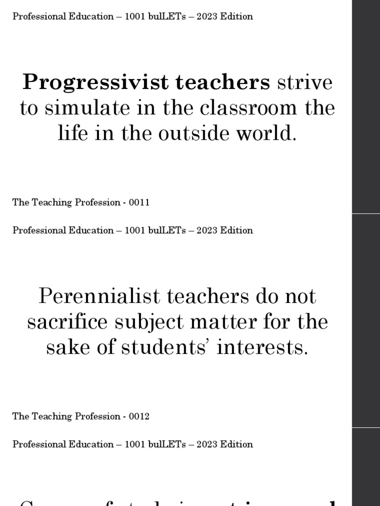 PROFED 1001 BULLETS 2023 EDITION - The Teaching Profession - 0011-0015 | PDF
