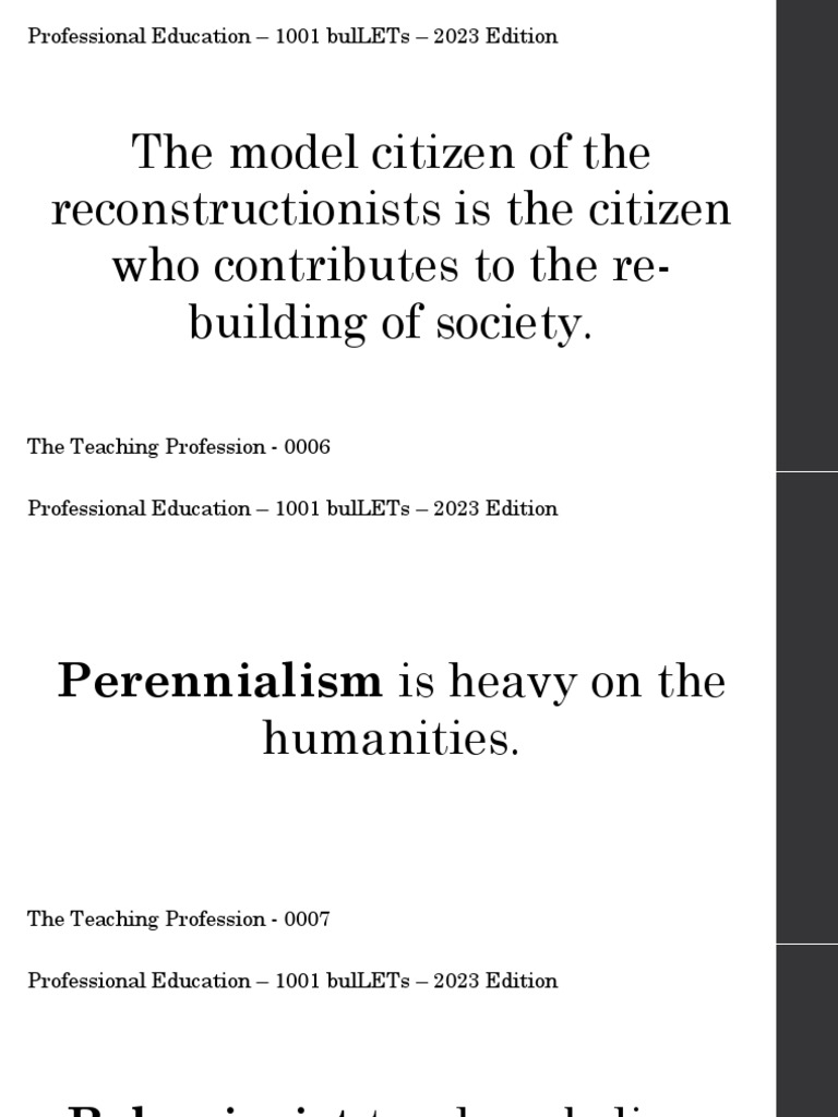 Profed 1001 Bullets 2023 Edition - The Teaching Profession - 0006-0010 ...