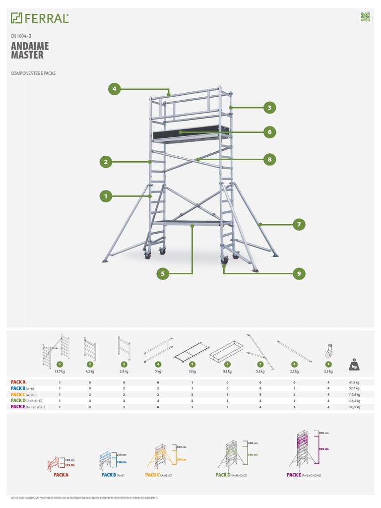 Andaime Master Ferral | PDF | Materiais