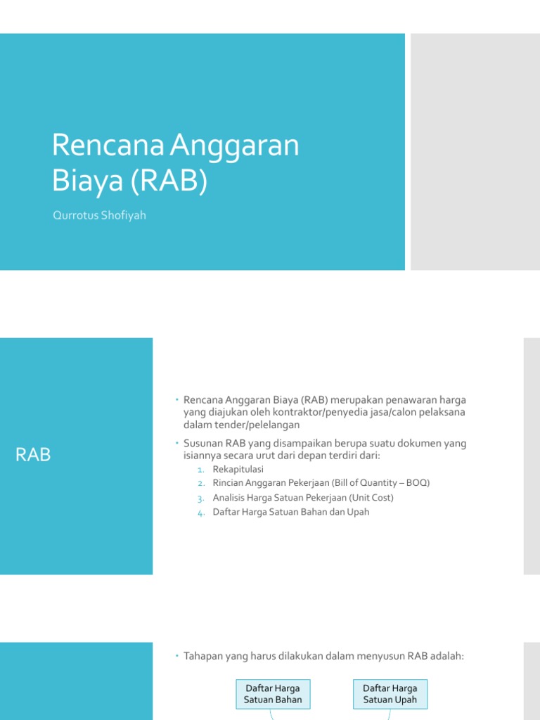 Rencana Anggaran Biaya (RAB) | PDF | Komputer