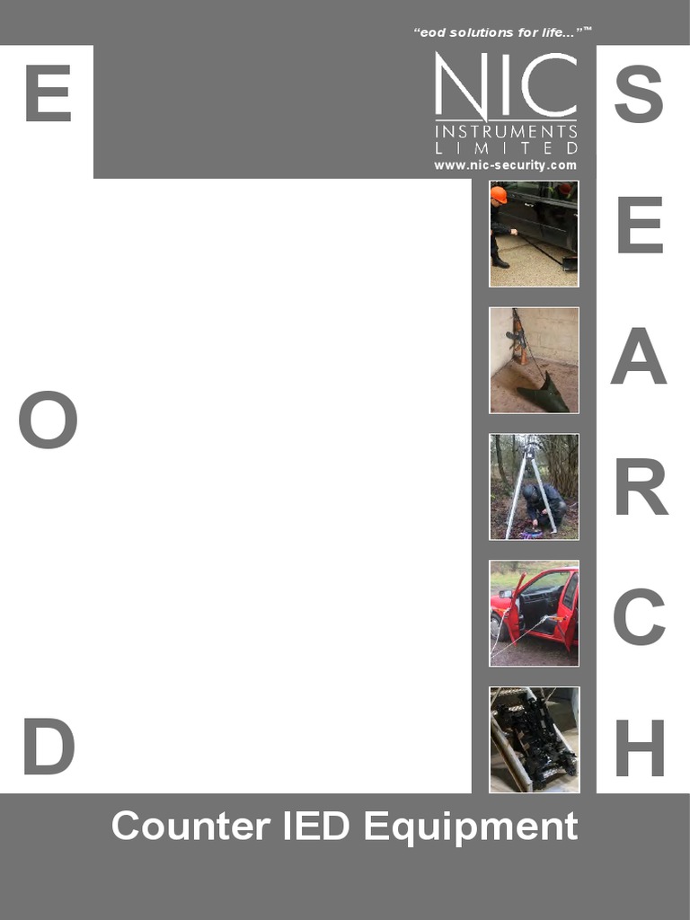 NIC Brochure HL | PDF | Bomb Disposal | Improvised Explosive Device