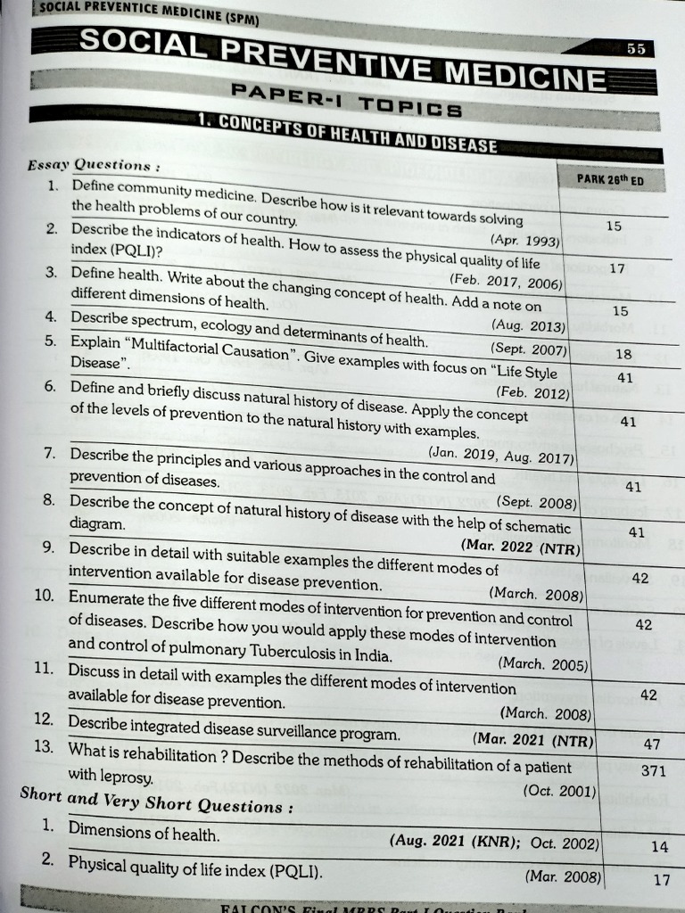 Falcon SPM Paper 1 | PDF | Epidemiology | Medical Humanities