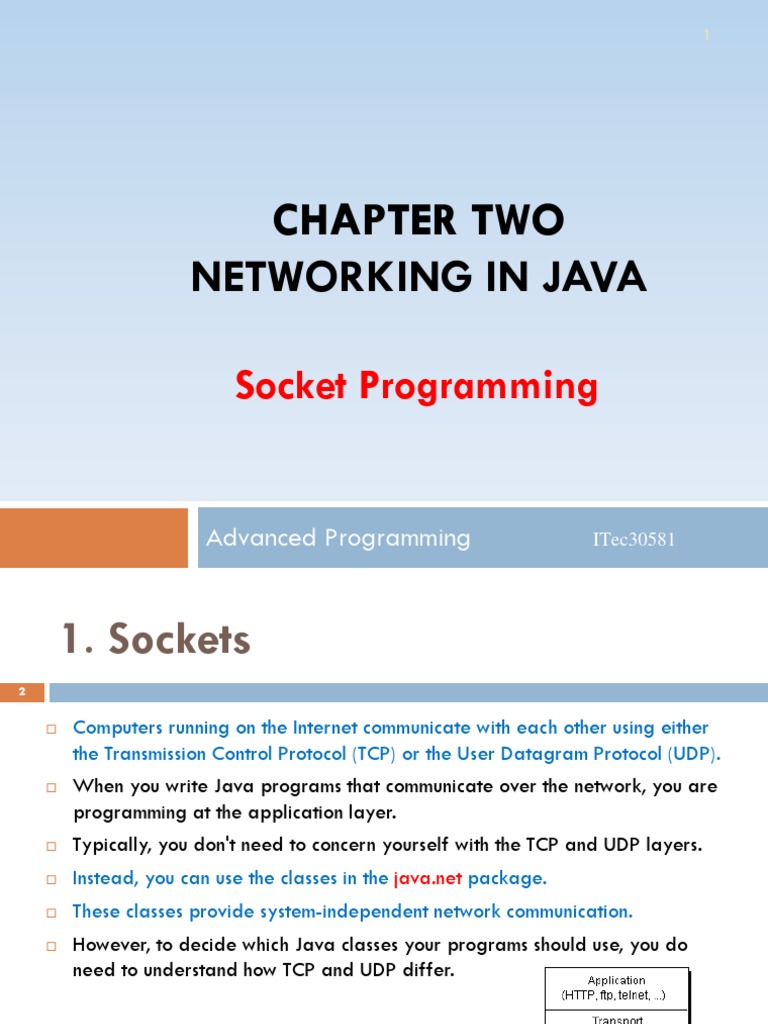 Chapter 2 Networking In Java Pdf Port Computer Networking 6110