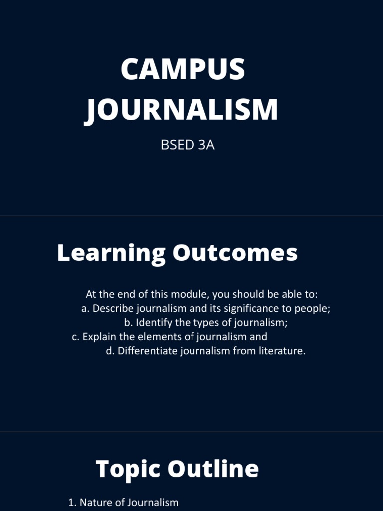 Module 1 | PDF | Journalism | News