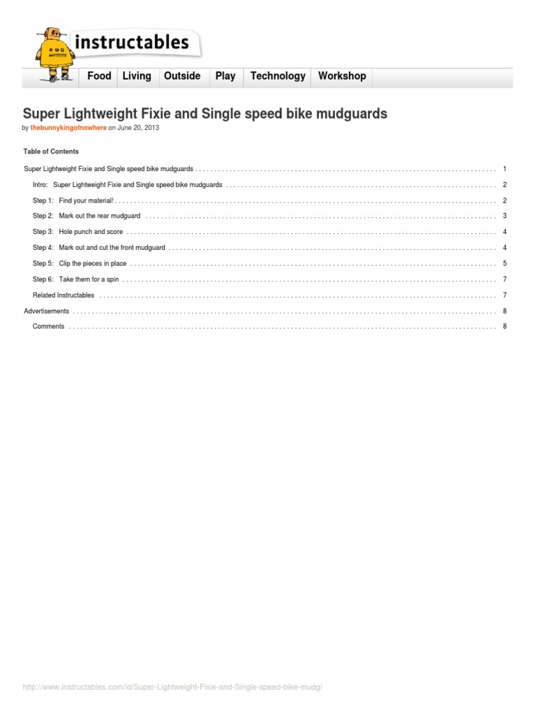Super Lightweight Fixie and Single Speed Bike Mudg | PDF | Manufactured ...