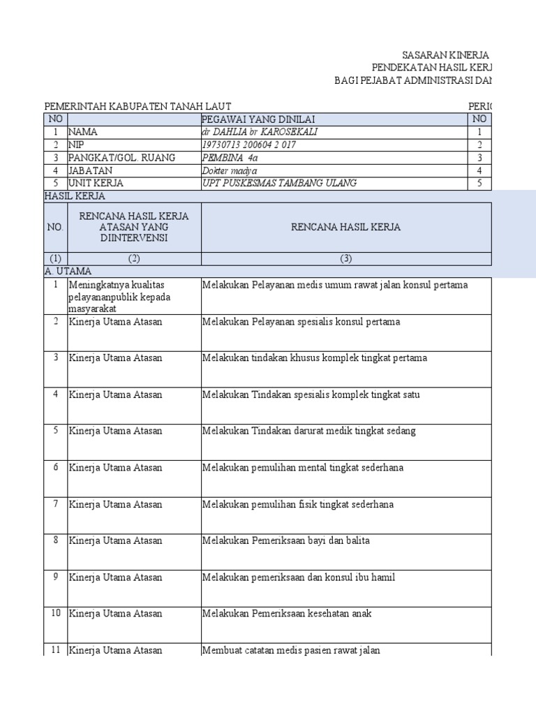 Form SKP JA - JF (Kuantitatif) FIX | PDF