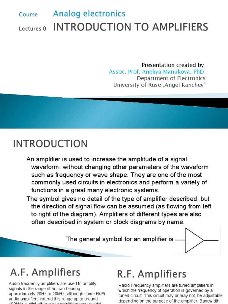 AnalogEl 0 Amp | PDF | Amplifier | Decibel