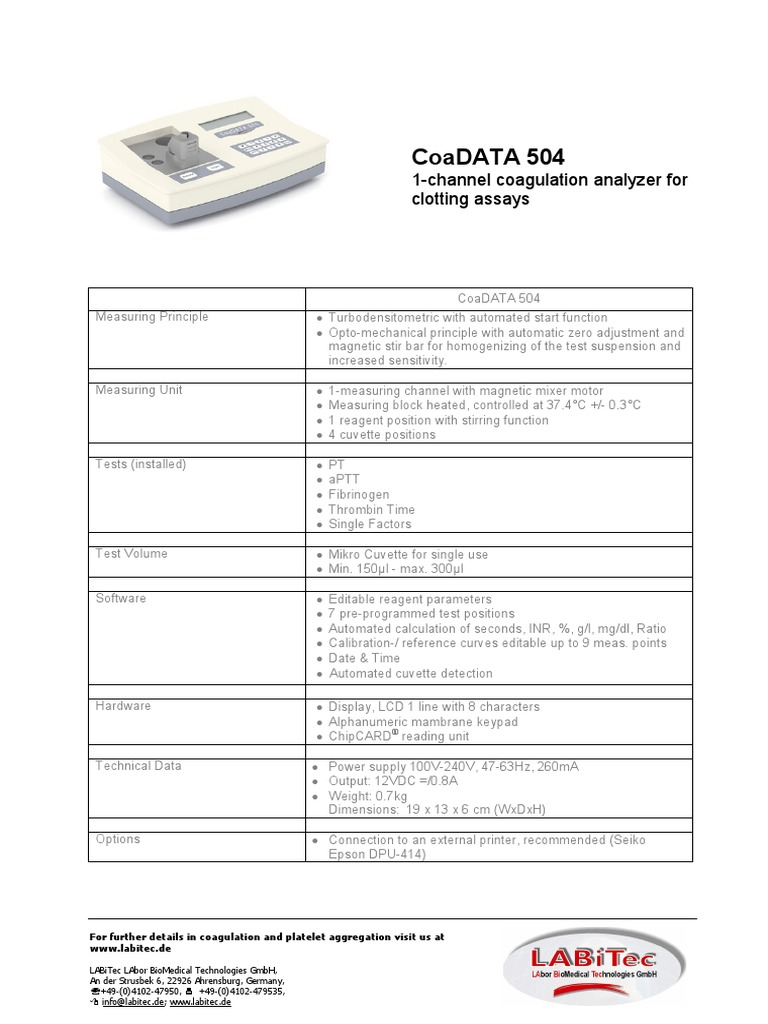 CD-504 2011 | PDF | Coagulation | Tissue (Biology)