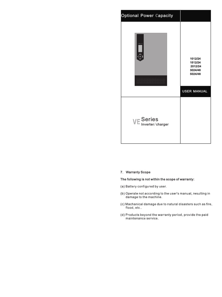 TECHFINE - Manual Book Solar Inverter 2400w | PDF