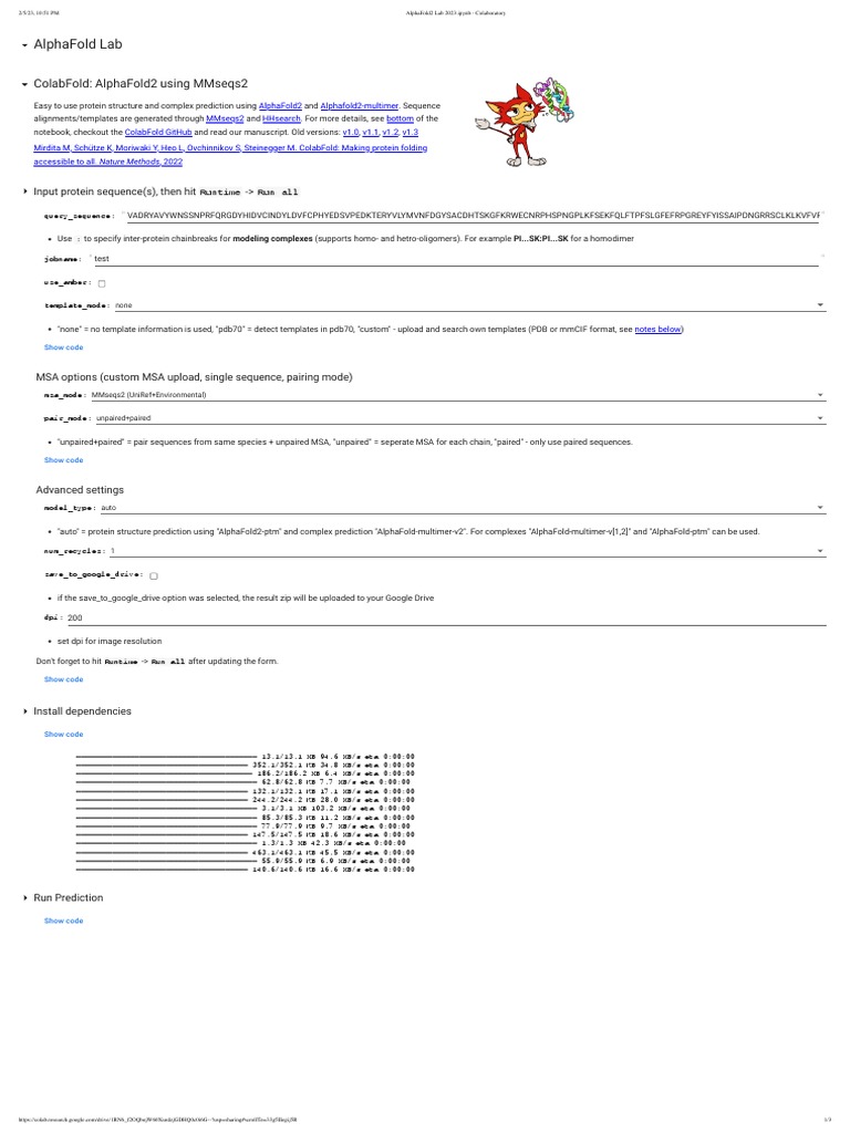 AlphaFold2 Lab 2023.ipynb - Colaboratory | PDF | Computing | Software Engineering