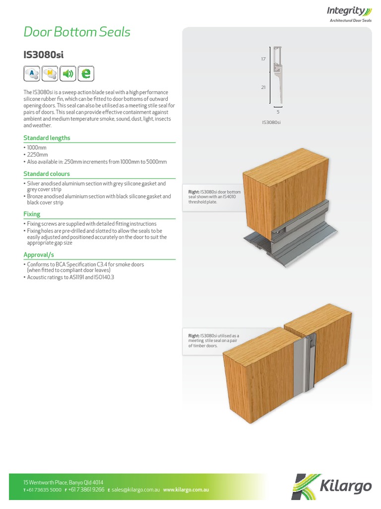 Kilargo A-Seals IS3080si | PDF