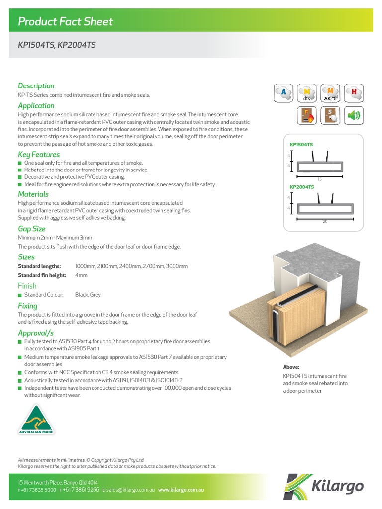 Kilargo KP1504TS - KP2004TS | PDF | Door | Smoke