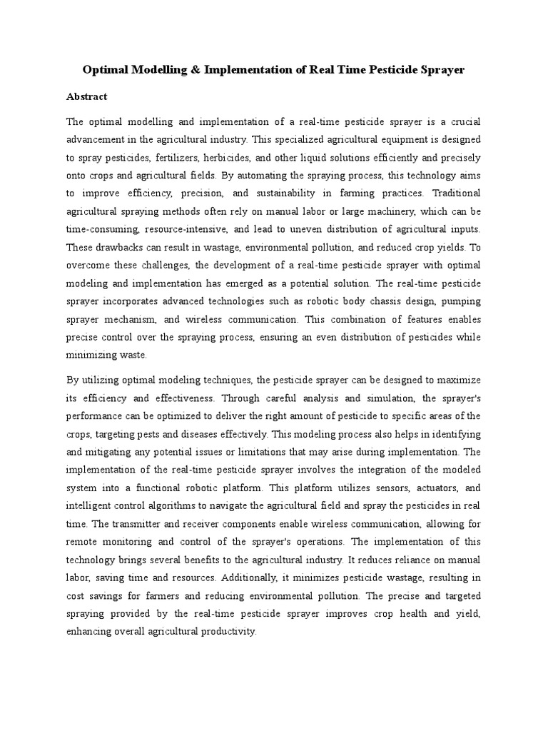 B6. Optimal Modelling & Implementation of Real Time Pesticide Sprayer ...