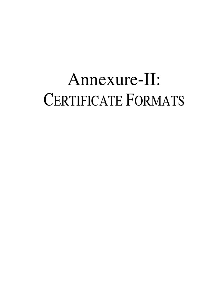 Cert Format Pdf