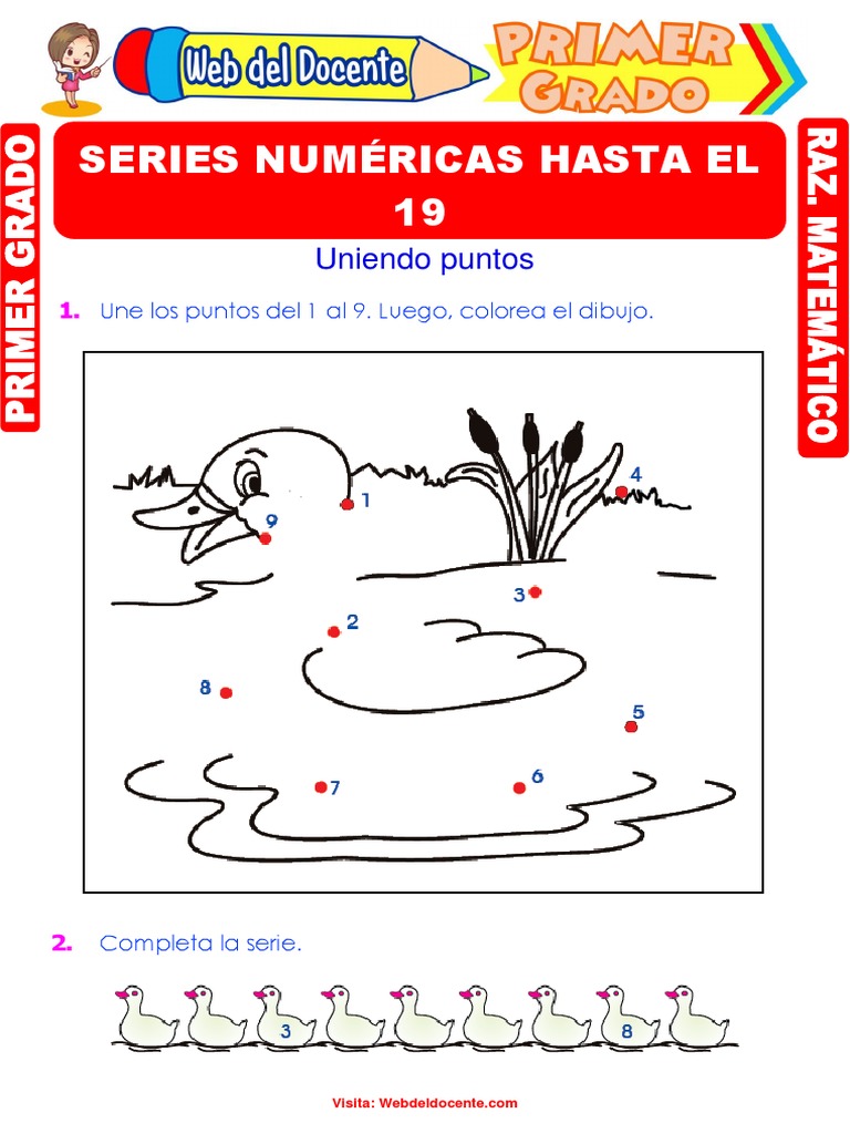 Series Numéricas Hasta El 19 para Primer Grado de Primaria | PDF | Arte