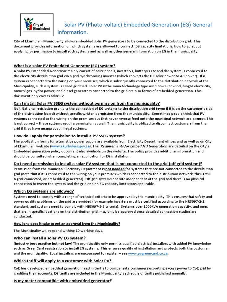 SOLAR, Installation Regulations | PDF | Solar Power | Photovoltaic System