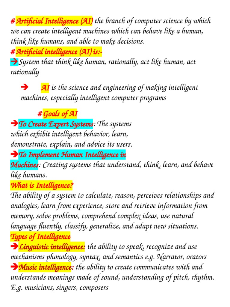 Artificial Intelligence To Convert | Download Free PDF | Artificial Intelligence | Intelligence ...