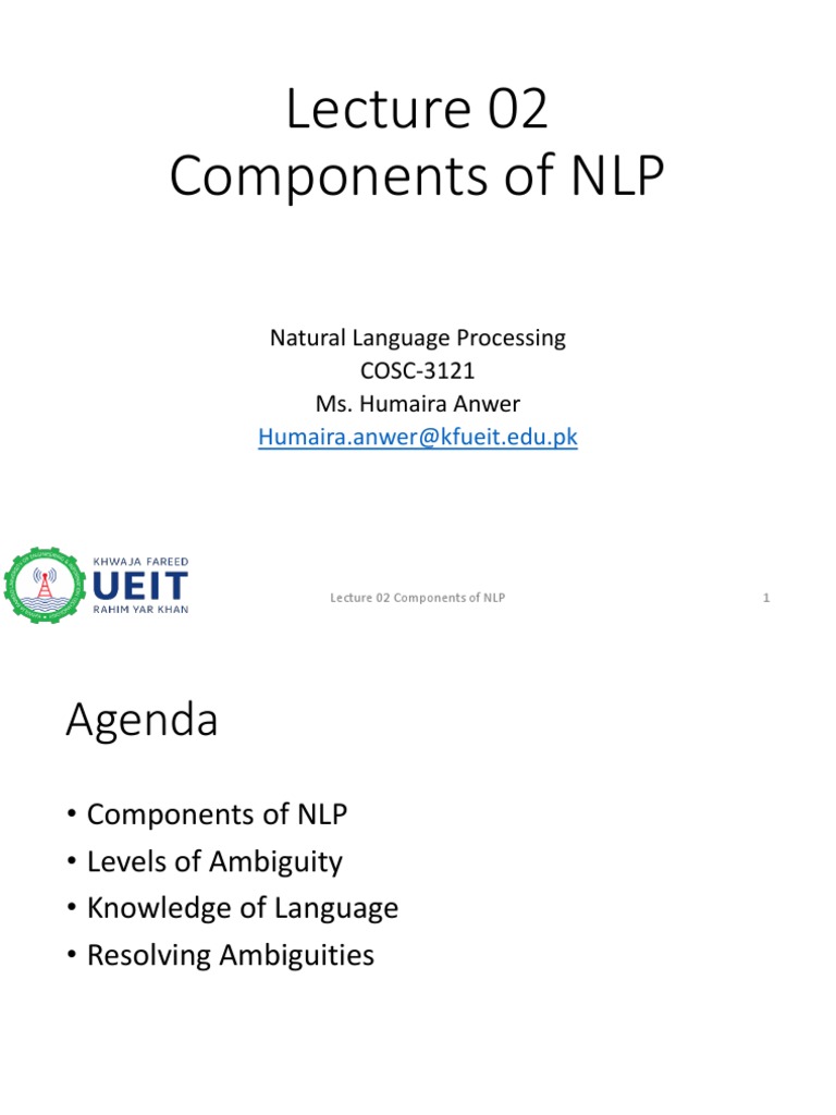 Lecture 02 Pdf Word Ambiguity