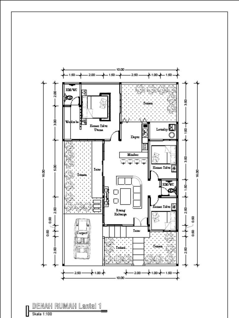 Denah 2d Tanjung House | PDF