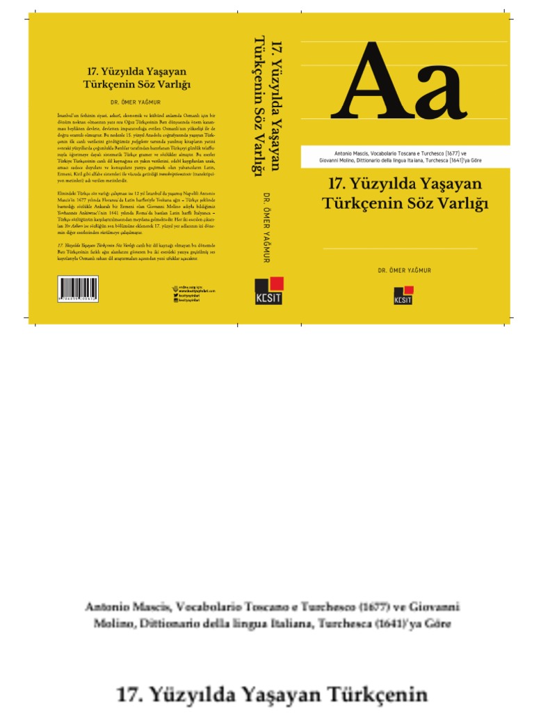 17 Yuzyilda Yasayan Turkcenin Soz Varlig | PDF
