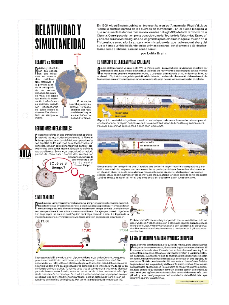 Relatividad y Simultaneidad | PDF