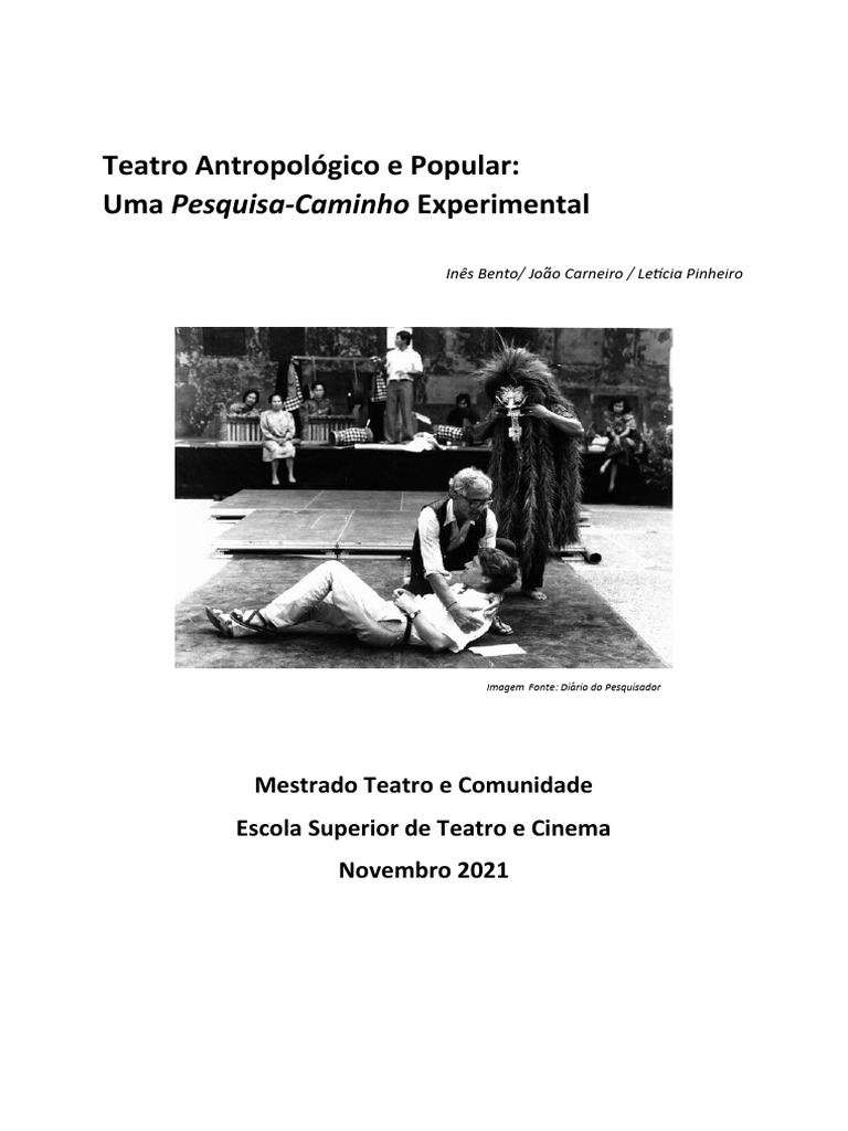 Teatro Antropológico e Popular - Uma Pesquisa-Caminho Experimental | PDF | Antropologia | Teatro