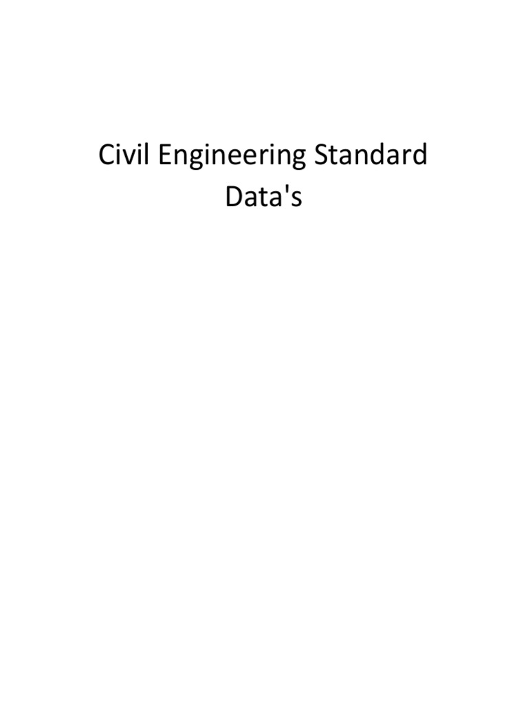 Civil Engineering Standard Info | PDF | Concrete | Beam (Structure)