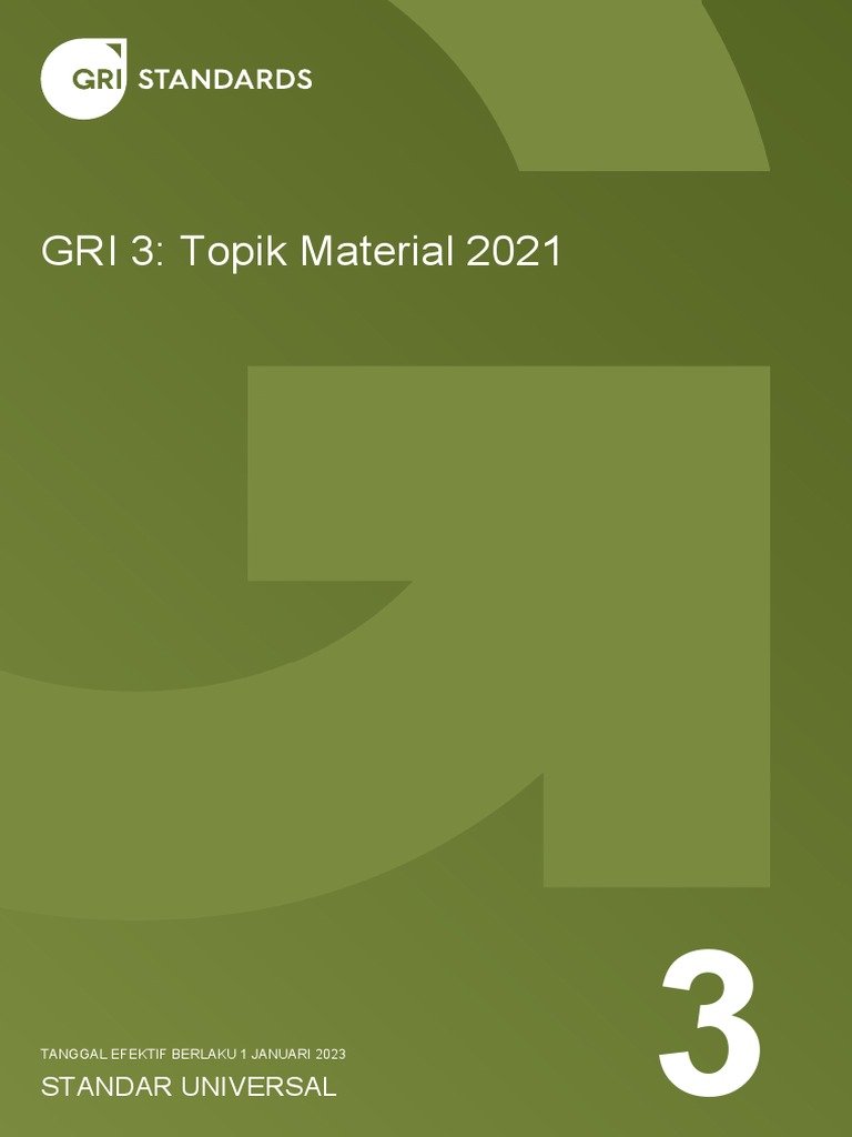GRI 3 - Topik Material 2021 - Indonesian | PDF