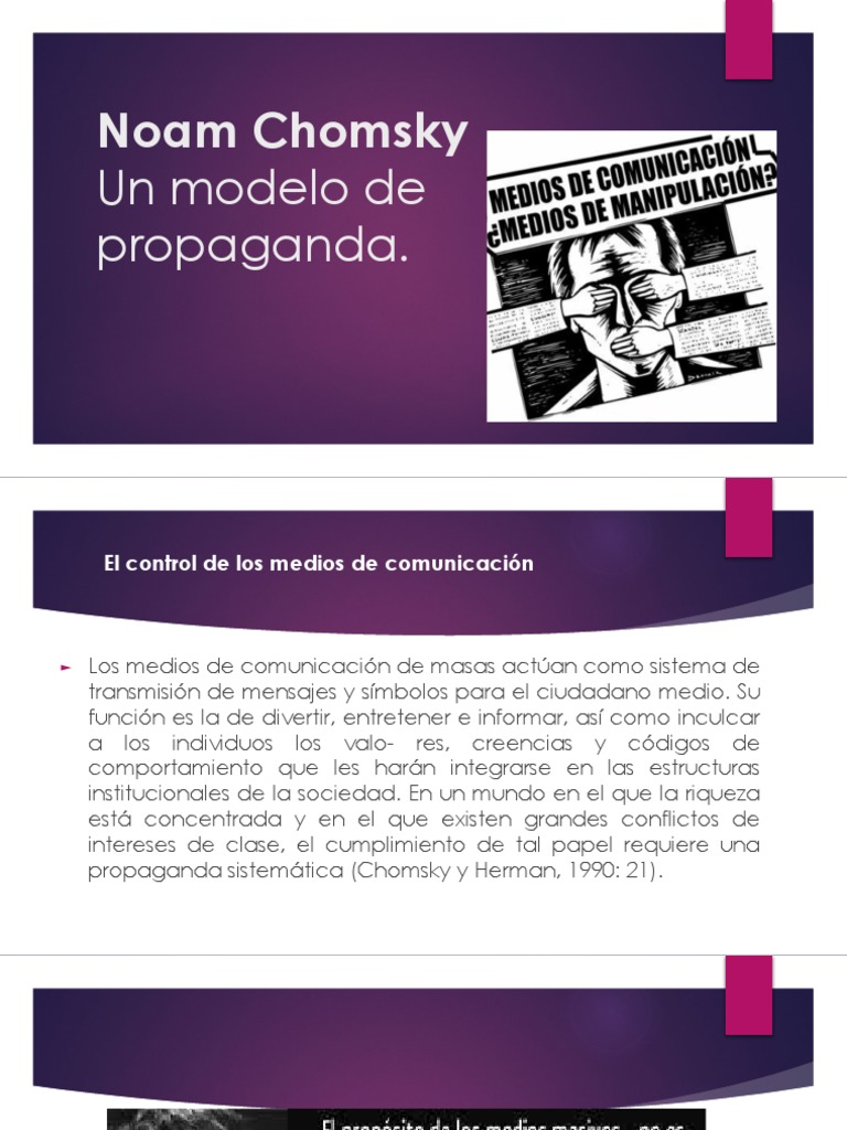 Noam Chomsky.ppt | PDF | Propaganda | Las emociones