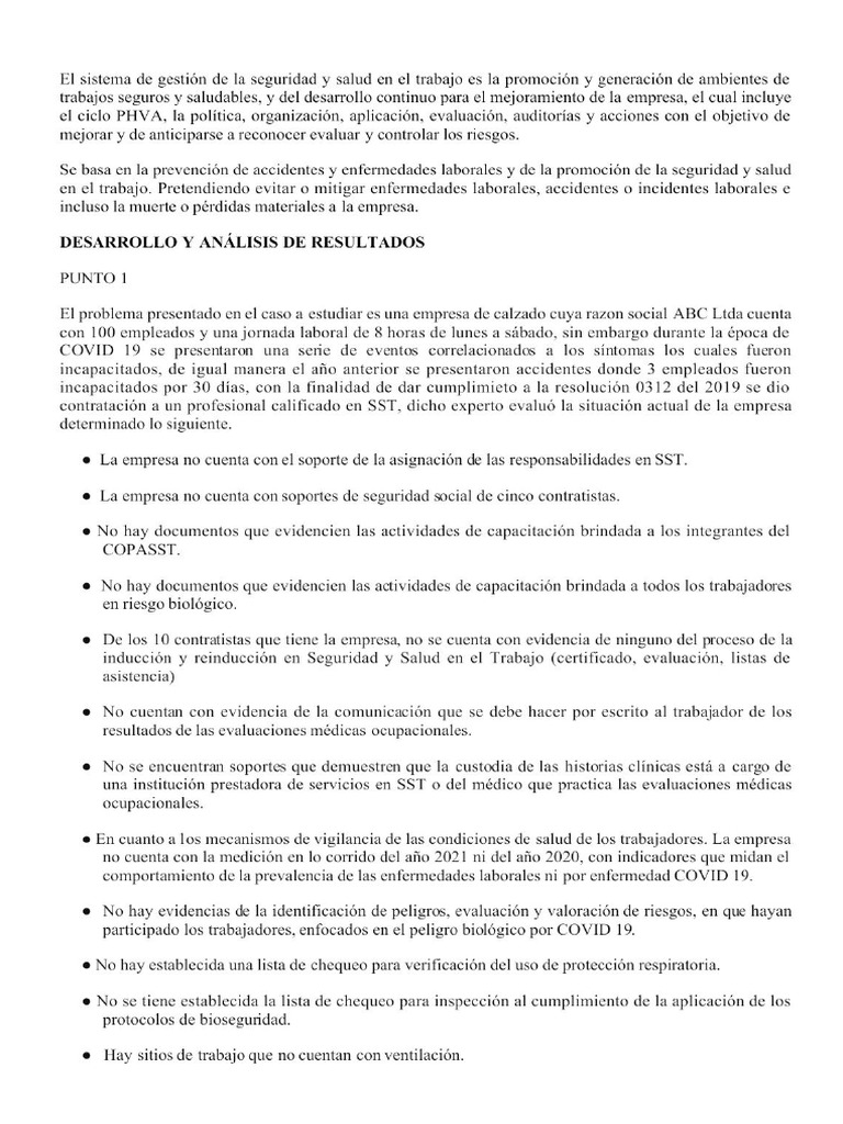 Taller SG-SST - AA1.EVO1 | PDF