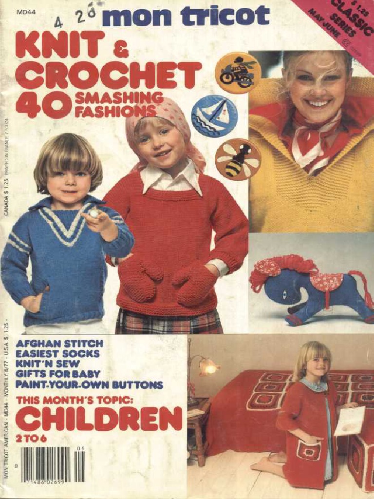 Mon Tricot - Knit and Crochet - MD44 | PDF