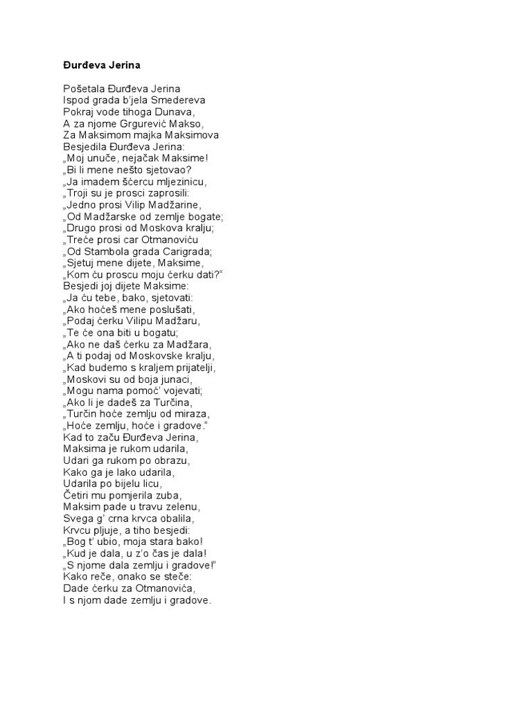 Đurđeva Jerina | PDF