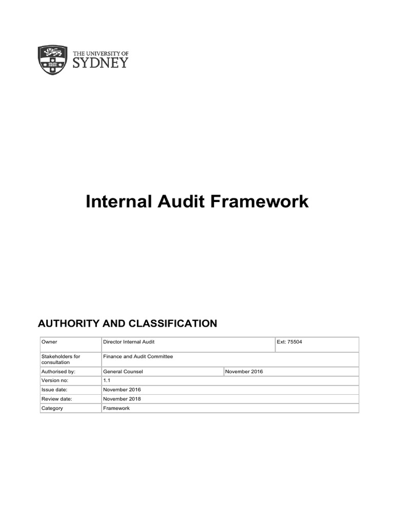 Internal Audit Framework | PDF | Internal Audit | Audit