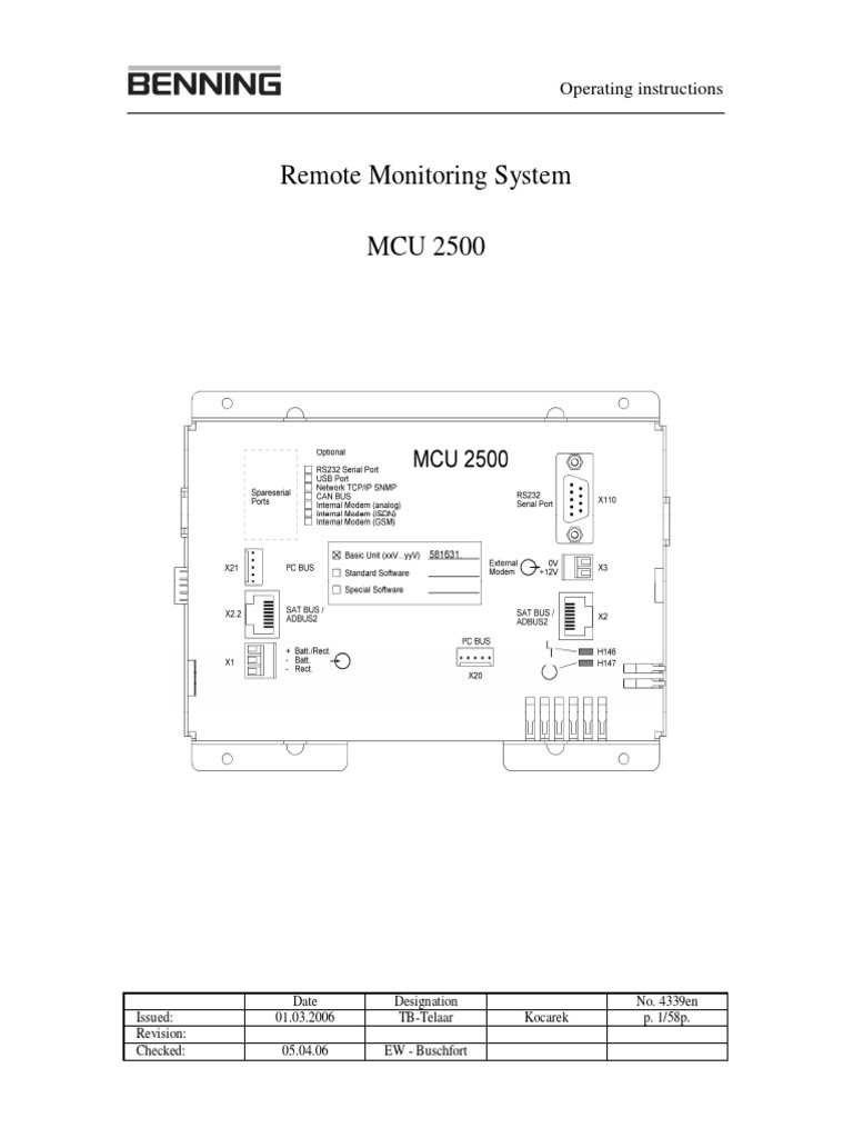 Manual MCU 2500 - 4339-En-Hr | PDF | Microcontroller | Power Supply