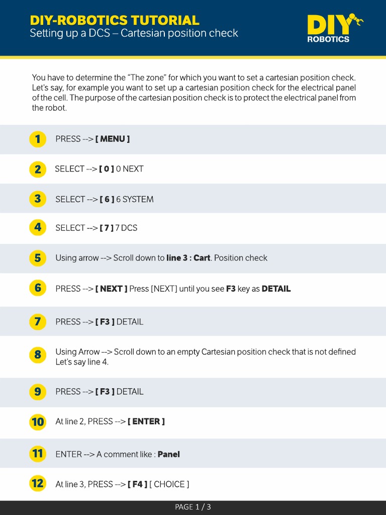 Fanuc Robot Setup Dcs Cartestian Check Pdf