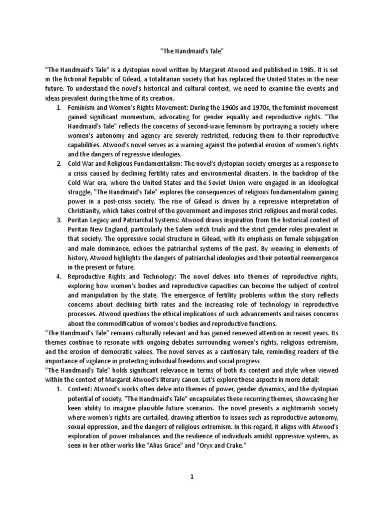 Margaret Atwood | PDF | Feminism | Gender Studies