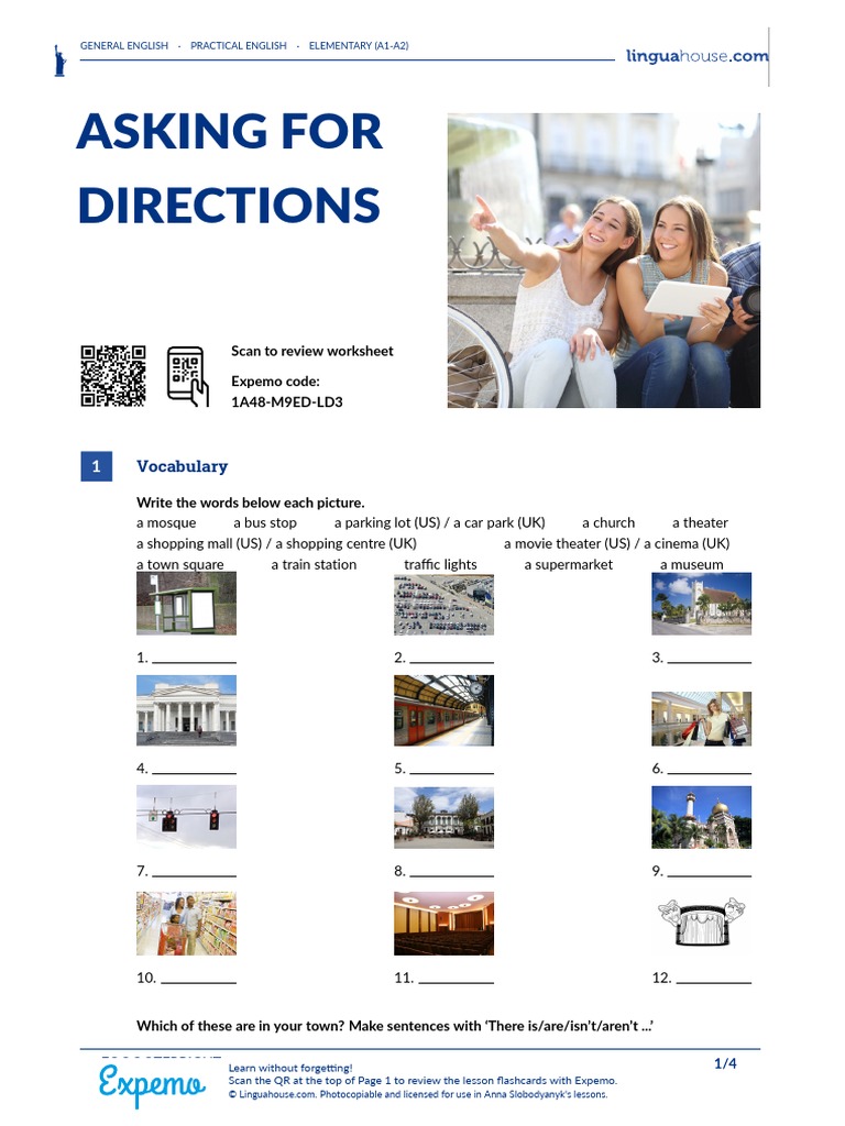 Asking For Directions American English Teacher | PDF | Learning | Cognition